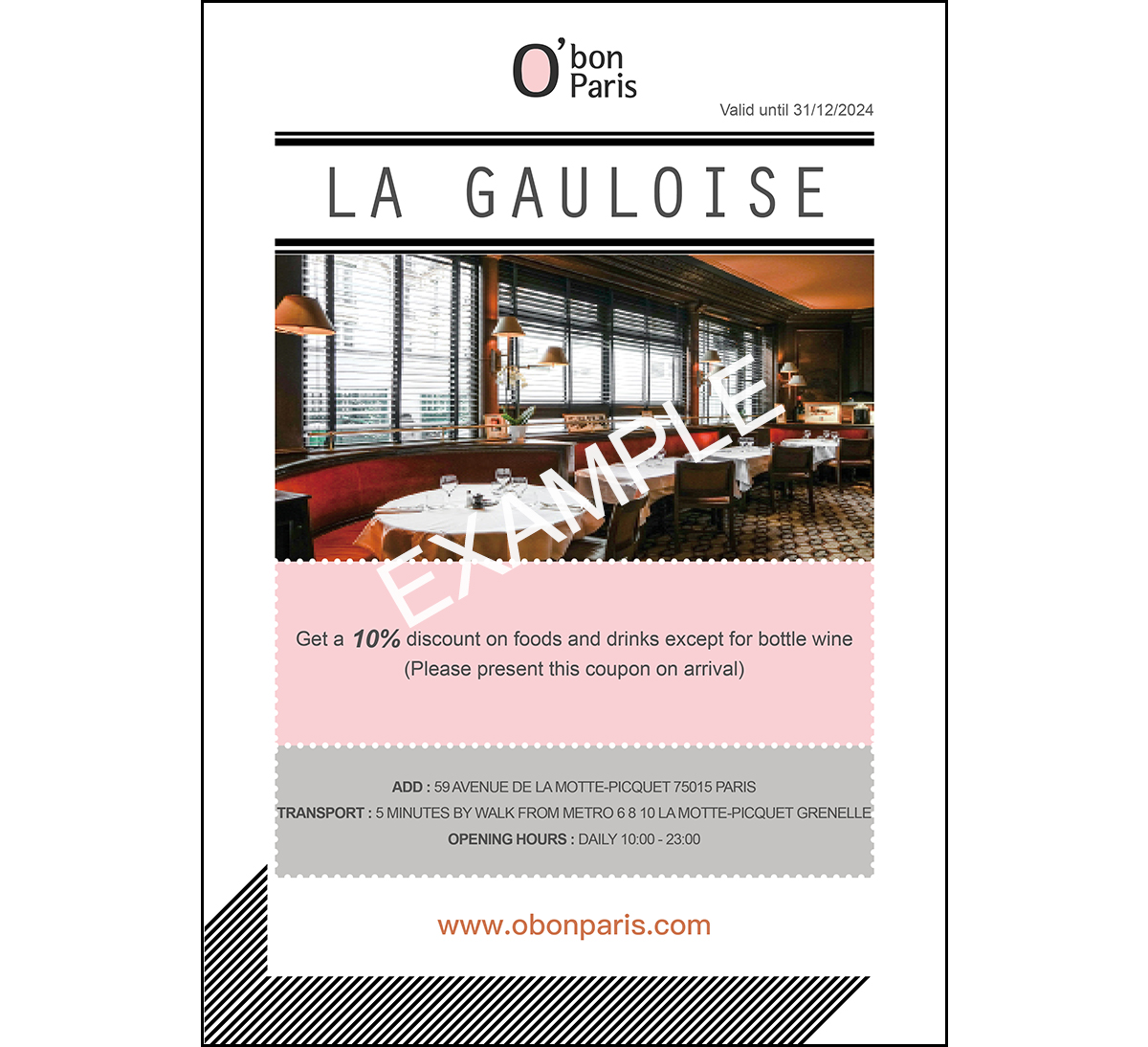 LA GAULOISE | O'Bon Paris | Easy to be Parisian